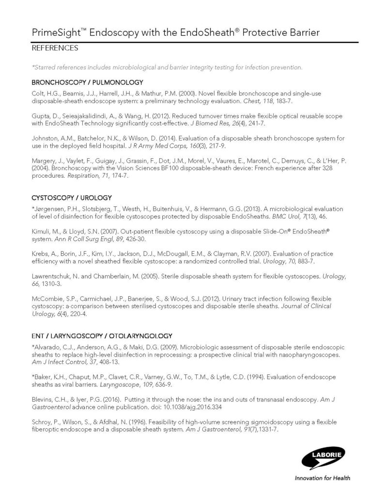 PrimeSight™ Flexibles Zystoskop, EndoSheath® und Zubehör - Laborie